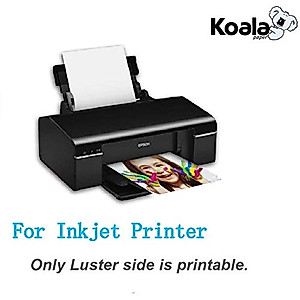 Koala Premium Photo Paper 4x6 Inch Luster Finish, Soft Gloss 66lb Water-resistant, for Inkjet Printer 100 Sheets
