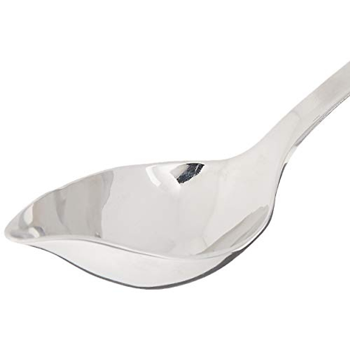 Mercer Culinary 18-8 Stainless Steel Petite Saucier Spoon with Spout, .4 oz, Silver