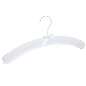 Colcolo Flower Padded Hanger Shirt Blouse Shoulder Shaper Hook Hanger - White, as described
