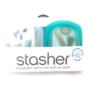 Stasher Clear And Aqua Pocket