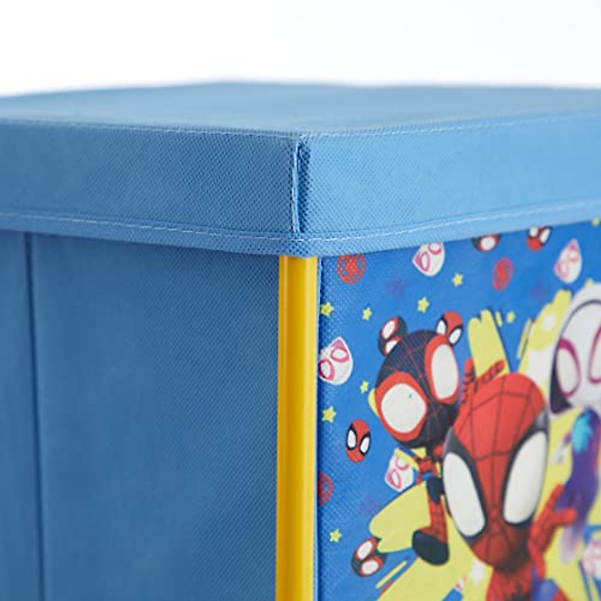 Idea Nuova Marvel Spidey and His Amazing Friends 3 Tier Fabric Storage Organizer with 3 Cubes and Removable Lid