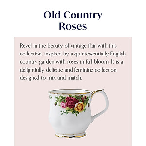 Royal Albert Old Country Roses Montrose Mug, 1 Count (Pack of 1), Multi