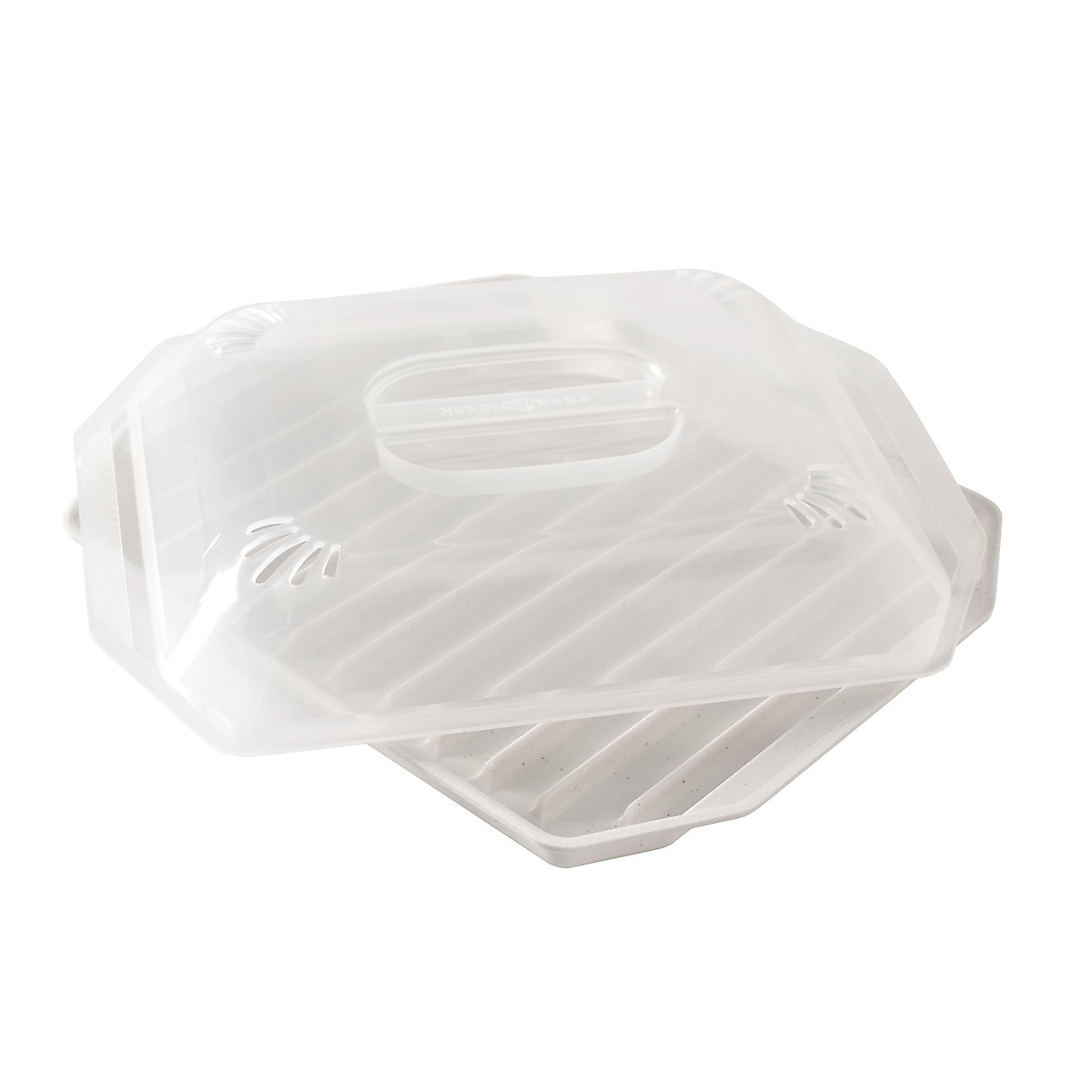 Nordic Ware Bacon Rack with Lid, 10.25x8x2 Inches, White