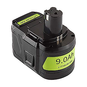 Jialitt 9.0Ah Li-ion P108 Replacement Battery for Ryobi 18V ONE+ P102 P103 P105 P107 P108 P109 Cordless Tool Battery with LED Indicator