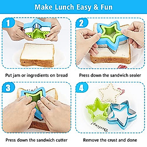 Sandwich Cutter And Sealer Set 29 Pcs, Plants Shaped Sandwich Cutter For Kids - Vegetable Fruit Food Cutters For Kids Lunch, Uncrustables Sandwich Maker, Cookie Cutters For Baking Christmas
