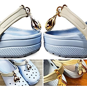 YIPUKIYI Shoe Nuts Shoe charms 2 Pack Shoe Balls, Noticeable Shoe Accessories, Decorative Shoe Charms for Shoe Buckles (SILVER)