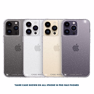 Case-Mate iPhone 14 Pro Max Case - Sheer Crystal [10FT Drop Protection] [Wireless Charging Compatible] Luxury Cover with Cute Bling Sparkle for iPhone 14 Pro Max 6.7", Anti-Scratch, Shock Absorbent