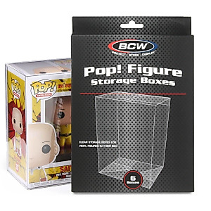 BCW Funko Pop Box | Archival Safe, Crystal Clear PET Plastic Protector for Regular Size Vinyl Figures | Compact, Impact-Resistant Case for Collectibles | Display & Protect Your Funko Pop Collection