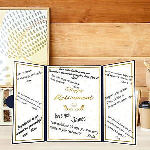 Trgowaul Retirement Party Decorations, Happy Retirement Guest Book Alternative, Funny Retirement Party Signature Certificate, Card Congrats Retired Party Supplies Gifts Sign for Men Women Coworkers