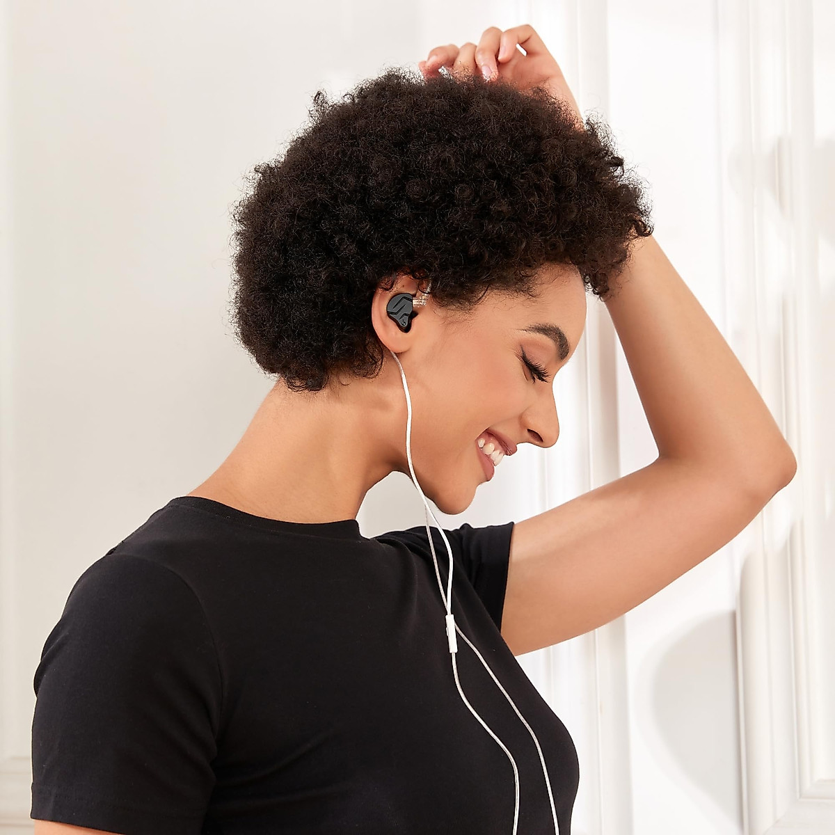 KZ ZSN Pro X in Ear Monitor, Wired Gaming Earbuds, HiFi KZ in Ear Headphones with Hybrid Dual Driver 1ba 1dd High Fidelity Musicians IEM Earphones with Detachable Tangle-Free Cable (with mic, Black)