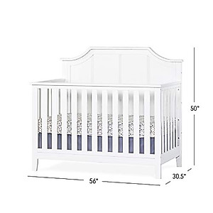 Child Craft Rylan 4-in-1 Convertible Baby Crib, Matte White