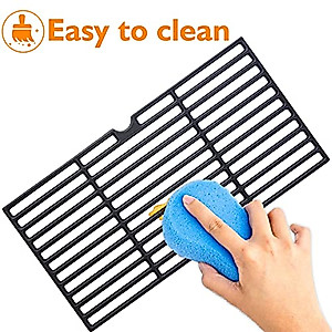 Grate Replacement Parts for Dyna Glo DGH474CRP DGF493BNP Grill Grates DGF493PNP-D DGB495SDP DGB495SDP-D DGB493SPB DGB463CNP Grill Parts 70-01-911 70-02-656 Dyna glo Cast Iron Cooking Grates 3 Pcs
