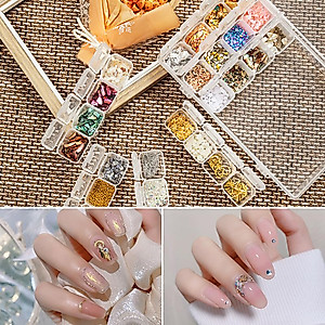 AKOAK 28-Compartment Transparent Plastic Storage Box, Separate Lid, Transparent Compartment, Nail Art Storage Box, Jewelry, Rhinestone, Beads, Screws, Organizer Container