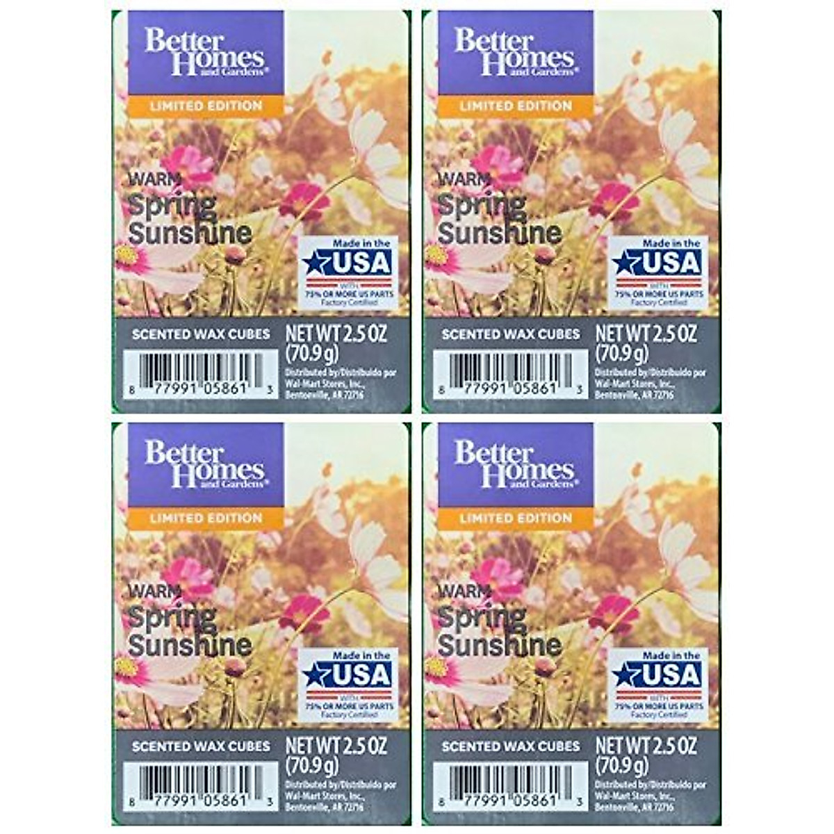 Better Homes and Gardens Warm Spring Sunshine Wax Cubes - 4-Pack