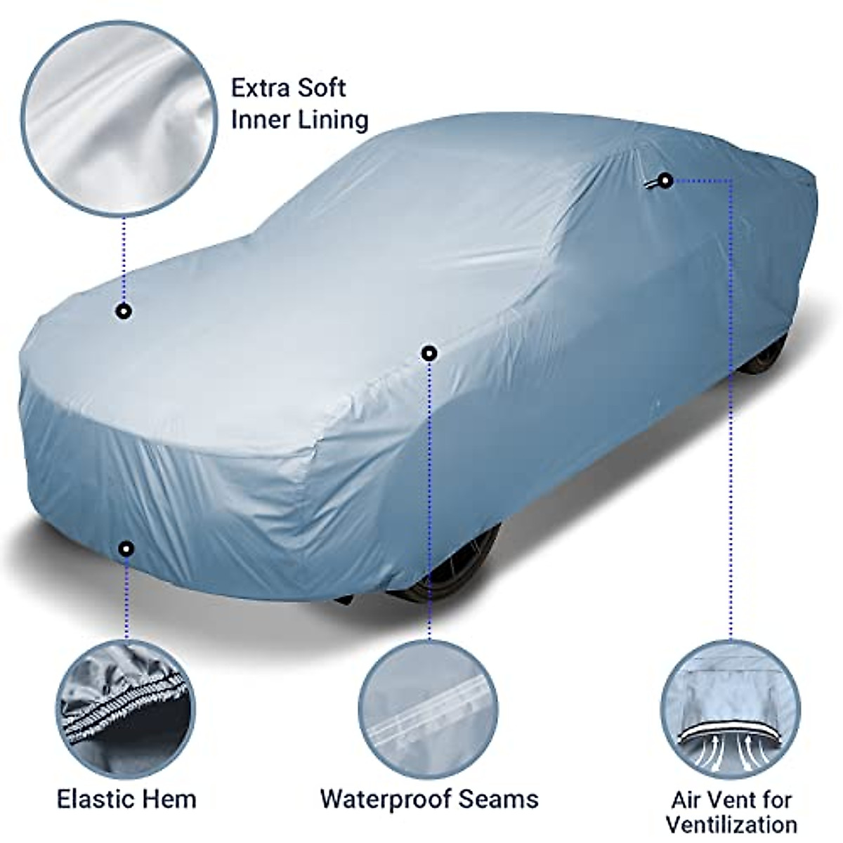 iCarCover Premium Car Cover for 1962-1974 MG MGB Roadster Waterproof All Weather Rain Snow UV Sun Hail Protector for Automobiles, Automotive Accessories Full Exterior Indoor Outdoor Car Cover