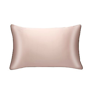 QUEEN BEE SILK - Silk Pillowcase for Hair and Skin - 22 Momme Mulberry Silk - Charmeuse Weave - Envelope Closure - Standard Size - Pink