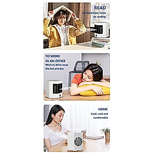 Portable Air Conditioners, 6.7'' Evaporative Air Cooler - Powerful, Quiet, Lightweight and Portable Space Cooler with Hydro 2 Gears For Bedroom, Office, Living Room & More