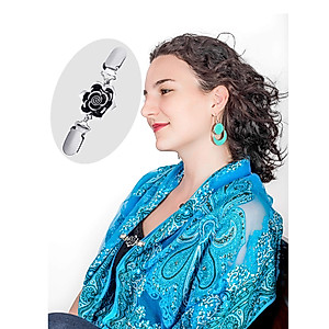 Hicarer 6 Pieces Vintage Shirt Dress Cardigan Clip, Waist Clip for Women, Sweater Shawl Brooch Jacket Clip for Clothing (Vintage Style)