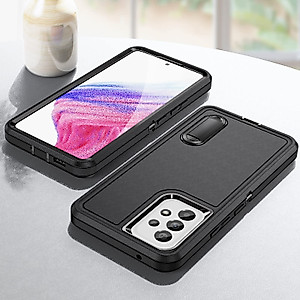 IDweel for Galaxy A53 5G Case with Build-in Kickstand(2022), Heavy Duty Protection Shockproof Anti-Scratch Rugged Slim Fit Protective Durable Case Hard Cover for Samsung Galaxcy A53 5G 6.5 Inch,Black