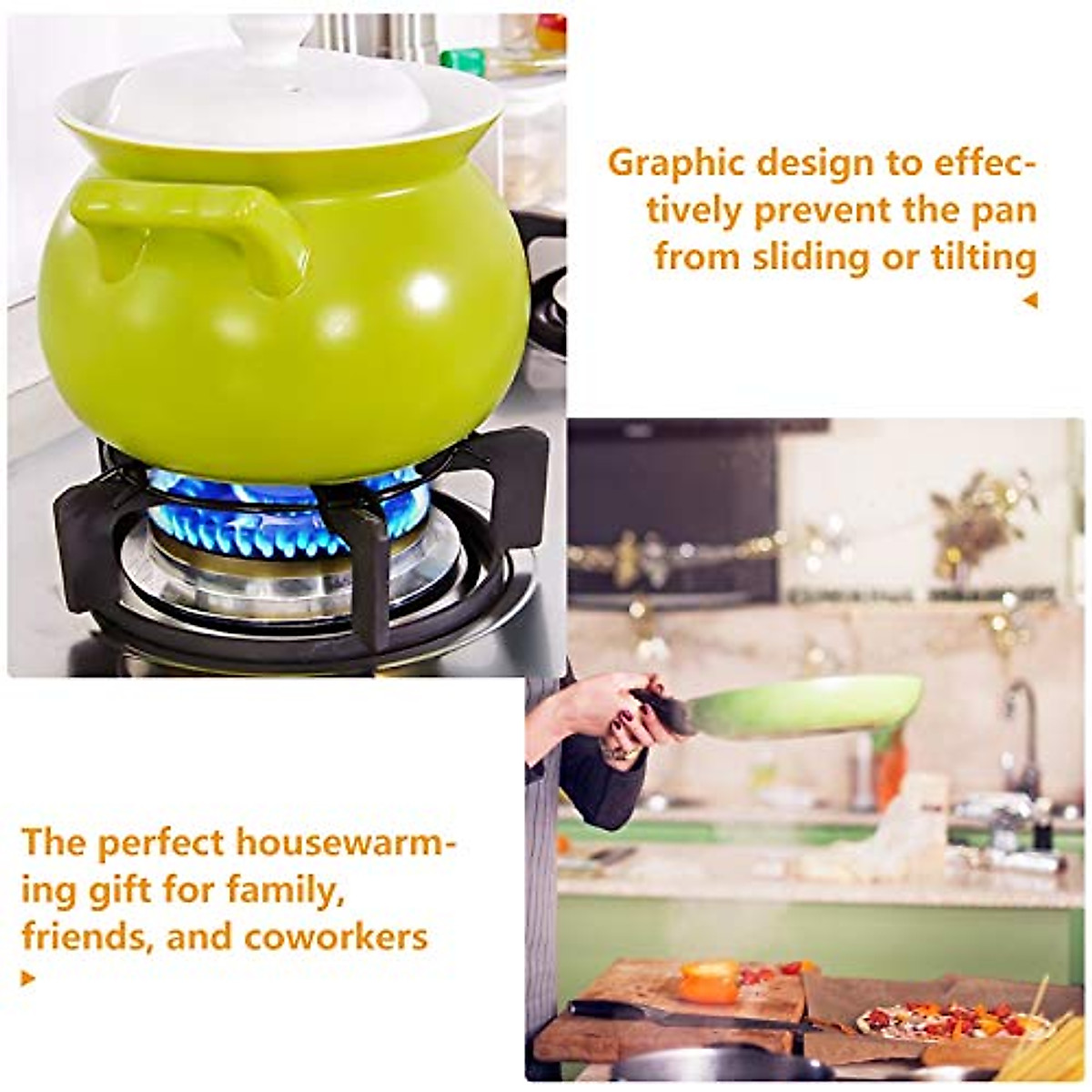 Universal Gas Stove Support, Stove Pan Stand,Gas Stove Rack,1pc Gas Stove Racks Pot Brackets Milk Pot Racks Kitchen Gas Stove Gadgets