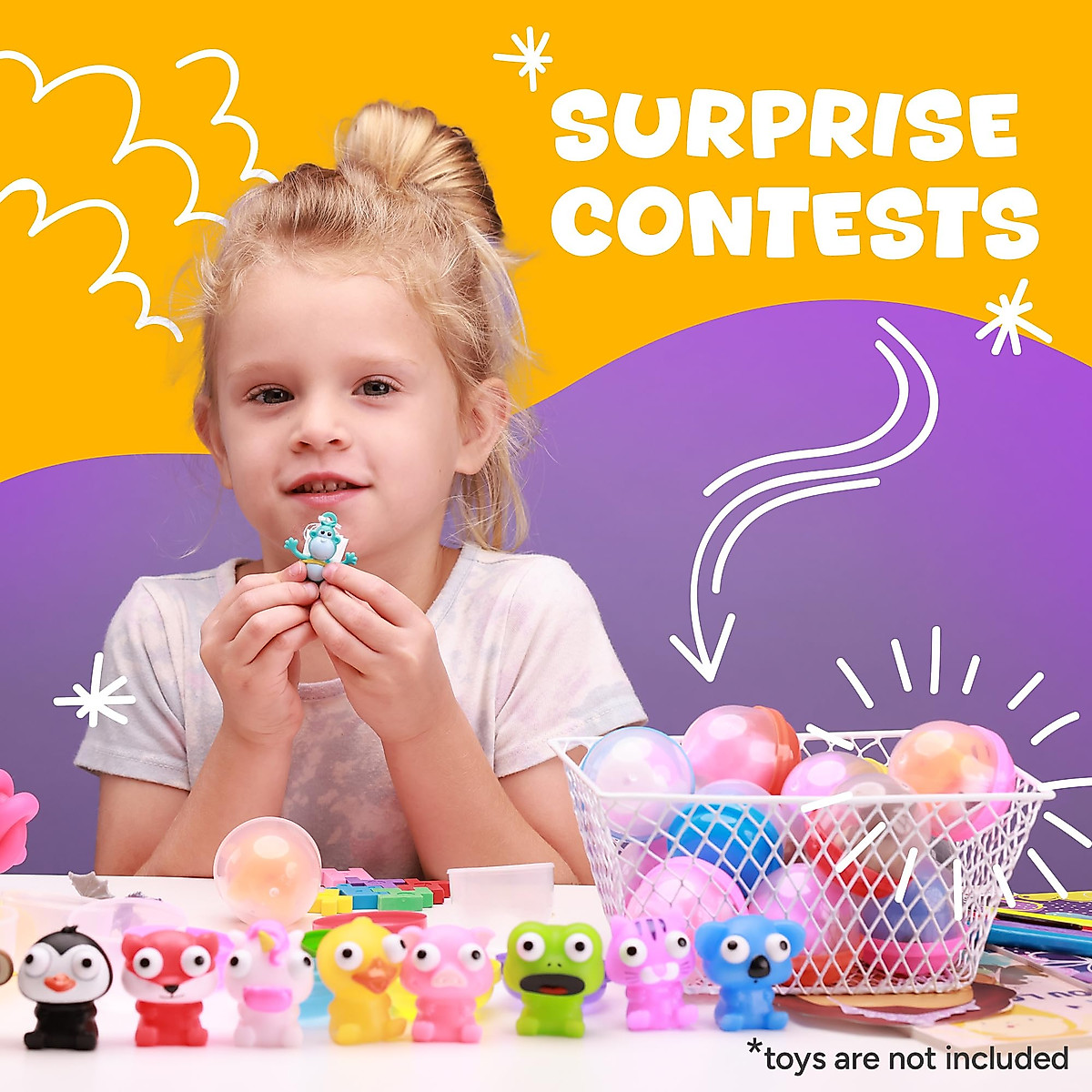 Capsule Vending Machine Translucent Acorn Capsules Empty 120 pcs 2 inch - Gumball Machine Capsules Bulk Party Favors Containers - Easter Basket Stuffers Gifts Pinata Stuffers DIY Craft Supplies