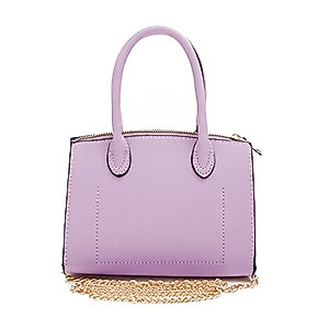 EVVE Women's Evening Bag Party Clutches Mini Satchel Purses Cocktail Prom Handbags with Chain and Lock | LAVENDER