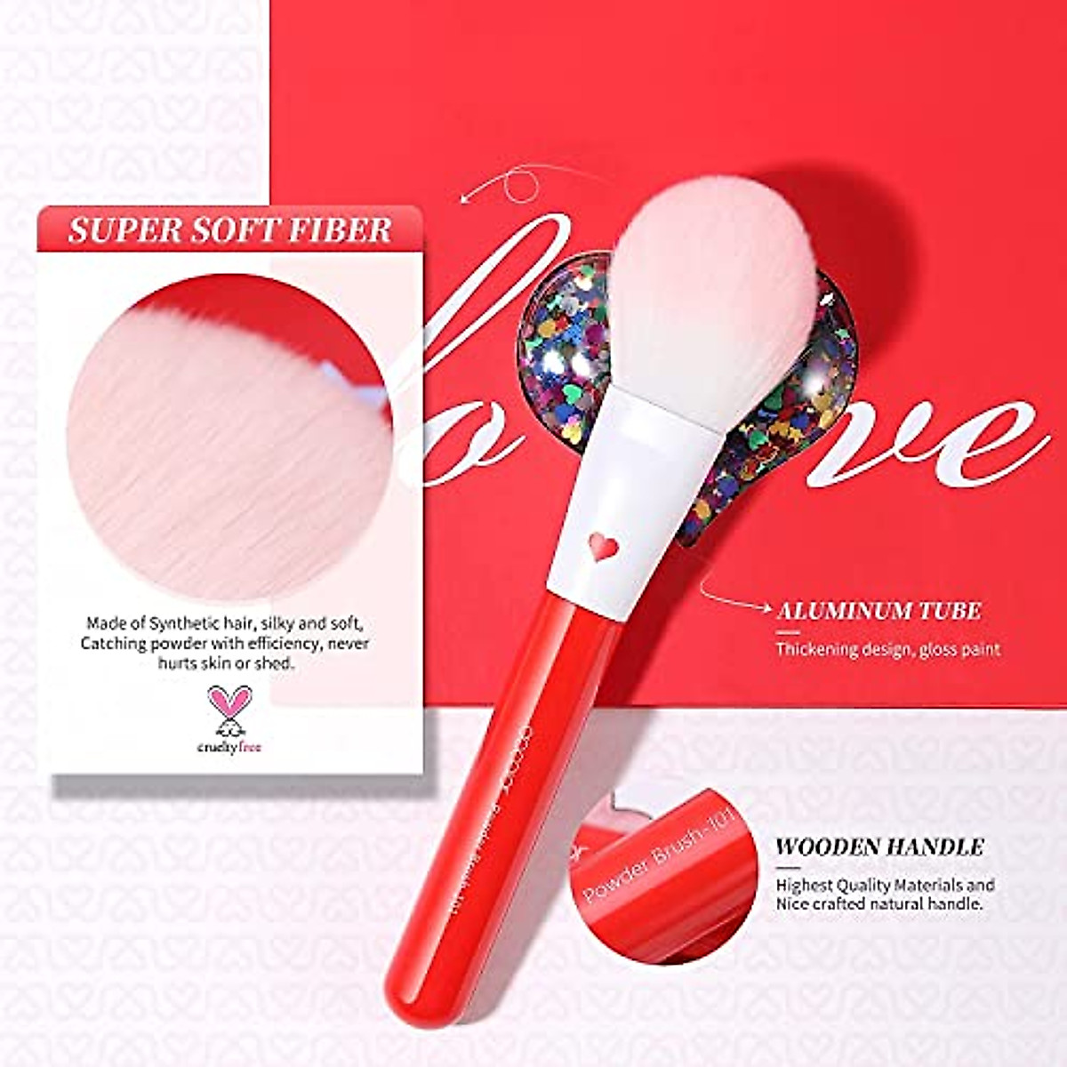 Docolor Professional Makeup Brushes Set 32Pcs Make up Brushes Premium Kabuki Foundation Blending Face Powder Blush Contour Eye Shadows Eyebrow Eyeliner Make Up Brush Gift Kit