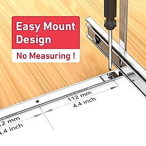 Mount Walker Individual Pull Out Cabinet Organizer(11" W x 21" D), 2 Tier Wire Basket Slide Out Shelf Storage with Wood Handle for Base Cabinet, Pull Out Shelf Drawers for Kitchen, Chrome