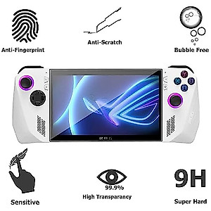 elitegadget [2 Pack] Screen Protector For ASUS ROG Ally Gaming Handheld RC71L - Anti Scratch 9H Hardness Tempered Glass Screen Protector For ASUS ROG Ally 7" inch Display 2023 Released