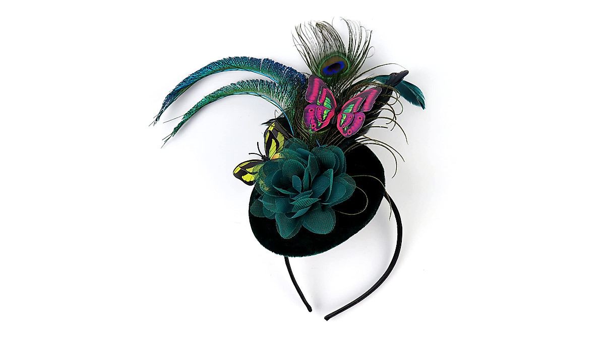 Shop Coucoland Dark Green Fascinator Hat for Parties