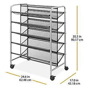 Deahun Mainstays 5 Tier, 30 Pair, Metal Mesh Shoe Rack
