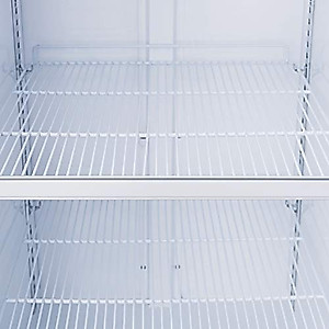 Elite Kitchen Supply Commercial Display Refrigerator, ETL NSF Upright Reach-in Fridge Cooler Merchandiser with Glass Door in Black, 24" W 15.1 cu. ft. Fan Cooling