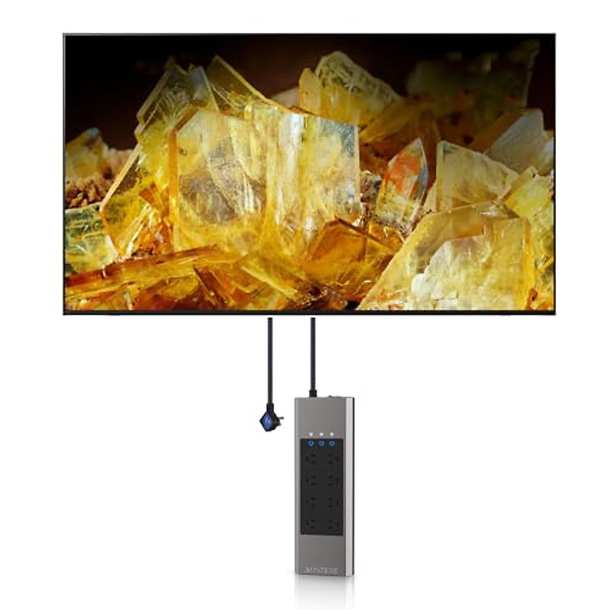 Sony XR55X90L 55 inch 4K BRAVIA XR Full Array LED Smart Google TV with a 5S-PS8-US1 V-Series 8-Outlet Power w/Omniport USB (2023)(USED)