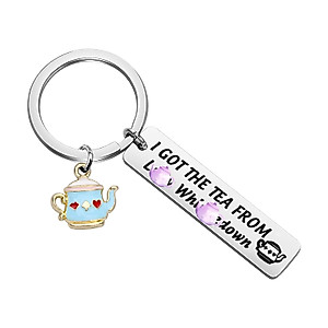 Bridge Inspired Keychain I Got The Tea From Lady Whistledon (Got The Tea)