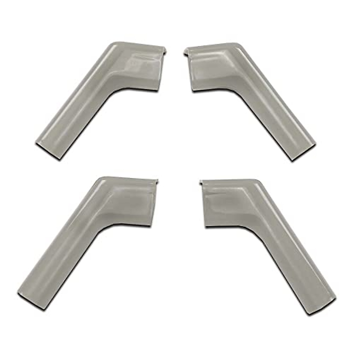 G-PLUS RV Rain Gutter Spout Long Version Left and Right Grey Gutter Spout 3 1/2" Long 4pcs
