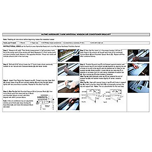 Universal Window Air Conditioner & Heat Pump Bracket - Heavy-Duty Window AC Support - Support Air Conditioner Up to 180 lbs. - for 12000 BTU AC to 24000 BTU AC Units (Heavy Duty)