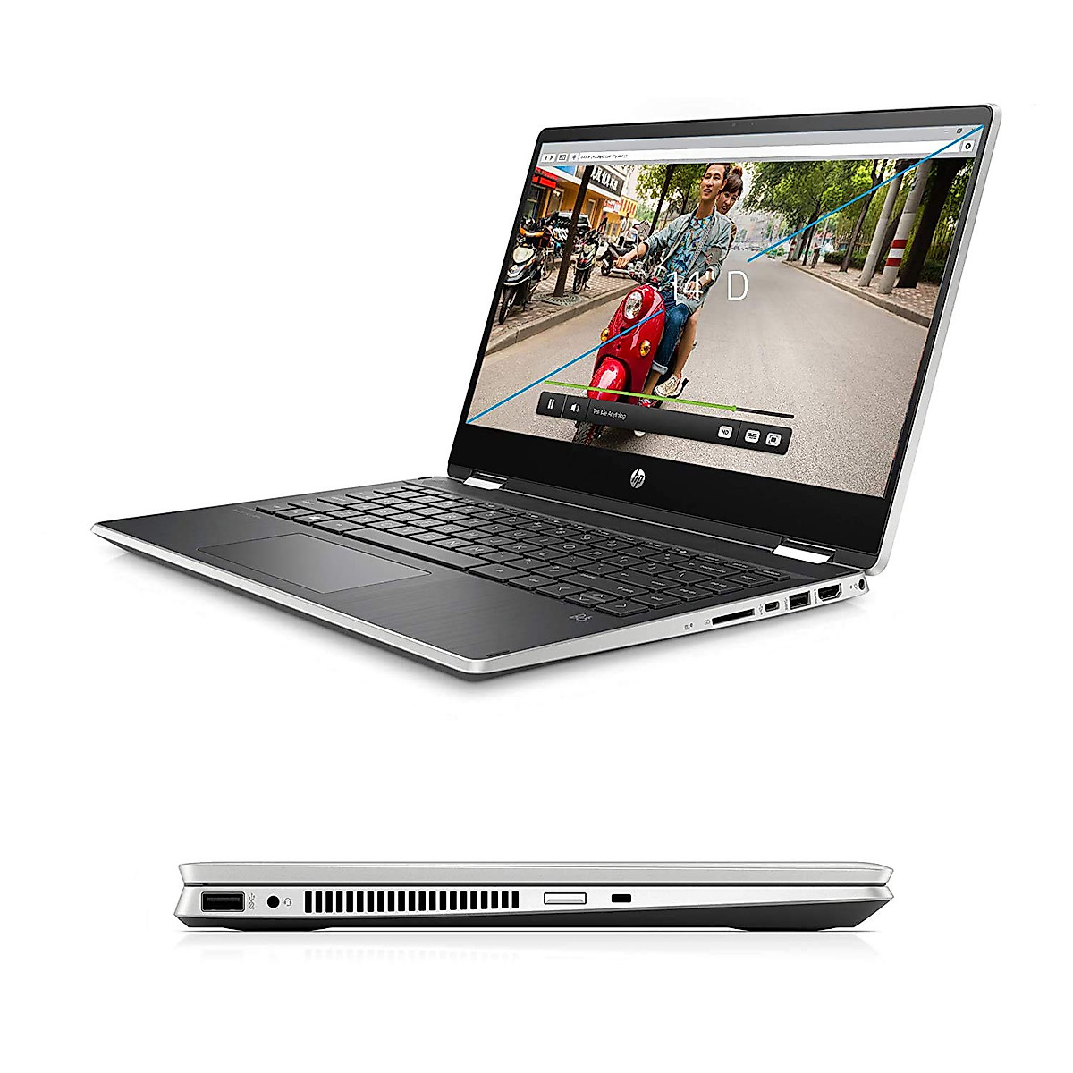 HP Pavilion x360 - 14t 14-dh2011nr X Home & Business Laptop 2-in-1 (Intel i5-1035G1 4-Core, 32GB RAM, 1TB m.2 SATA SSD, Intel UHD Graphics, 14.0" Touch Full HD (1920x1080), Win 10 Pro) (Renewed)
