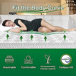 Twin/Full/Queen/King size Mattress, 10 Inch Hybrid Mattress In a Box, Cooling-Gel Memory Foam Mattress with Motion Isolating, Breathable Mattress for Cooler Sleep Supportive & Pressure Relief, Twin