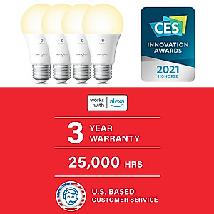 Sengled Smart Bulb, Bluetooth Mesh, Work with Alexa Only, A19 Dimmable E26, 60W Equivalent Soft White 800LM, Certified for Humans Device, 1 Pack