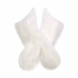 BABEYOND Women's Faux Fur Shawl Party Faux Fur Collar Fur Wraps for Winter Bridal Wedding Cover Up