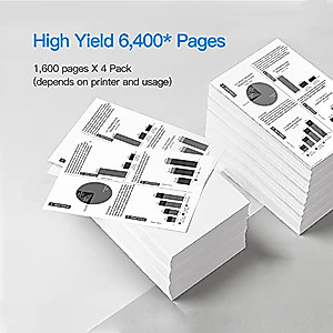 LxTek Compatible Toner Cartridge Replacement for Canon 125 CRG-125 3484B001 to use with ImageClass LBP6000 ImageClass LBP6030w ImageClass MF3010 Laser Printer (Black,4 Pack-HighYield)