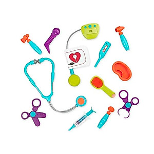 Battat - Veterinarian Toy Set with Plush Dalmatian Puppy & Carrier - Complete 15-Piece Kids Pretend Play Medical Kit with Stethoscope & Tools - Educational ToddlerToys for Ages 2-4 Years