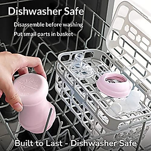 Re Play 2pk 8oz Transition Sippy Cups for Baby Toddler, Medical Grade Silicone Soft Spout & Travel Lid, Easy to Hold Hourglass Shape, Made in USA from BPA Free Recycled Milk Jugs, Bright Pink/Ice Pink