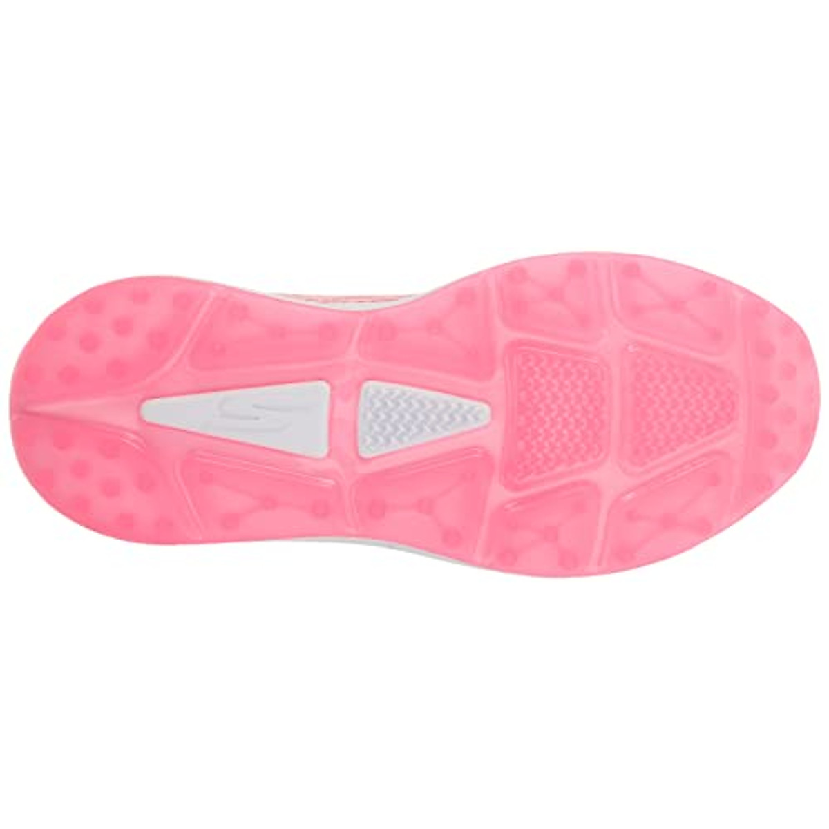 Skechers Women's Go Ultra Max Spikeless Golf Shoe Sneaker, WHT/PNK, 10