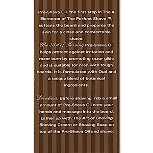 The Art of Shaving Pre Shave Beard Oil for Men, Protects Against Irritation and Razor Burn, Clinically Tested for Sensitive Skin, Oud, Woody, 2 Fl Oz