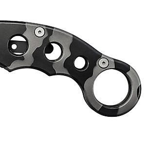 Smith & Wesson Extreme Ops CK32C 8in S.S. Karambit Folding Knife with 3in Hawkbill Blade and Stainless Steel Handle for Outdoor, Tactical, Survival and EDC