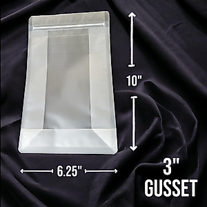 50 Pack Matte Frosted Ziplock Bag with Wide Square Flat Bottom - Semi-Transparent, Food Grade Packaging for Snacks, Candy, and More - Recyclable PET & PE Material