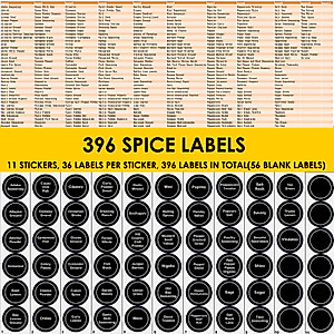 Bamboo Spice Rack Organizer With 28 Spice Jars, 780 Labels, 4 Tier Wood Hanging Shelf, Chalk Marker and Funnel Set for Drawer Cabinet Kitchen Countertop Wall Mount, Empty 4 oz Glass Jar & Shaker Lids