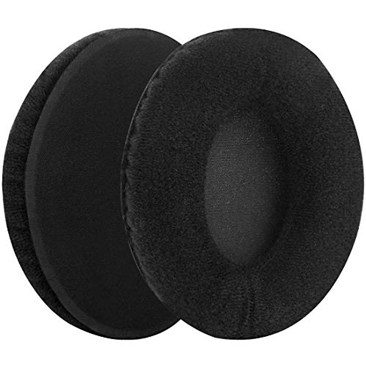 Geekria Comfort Velour Replacement Ear Pads for Sennheiser HD418, HD419, HD428, HD429, HD439, HD438, HD448, HD449 Headphones Ear Cushions, Headset Earpads, Ear Cups Cover Repair Parts (Black)