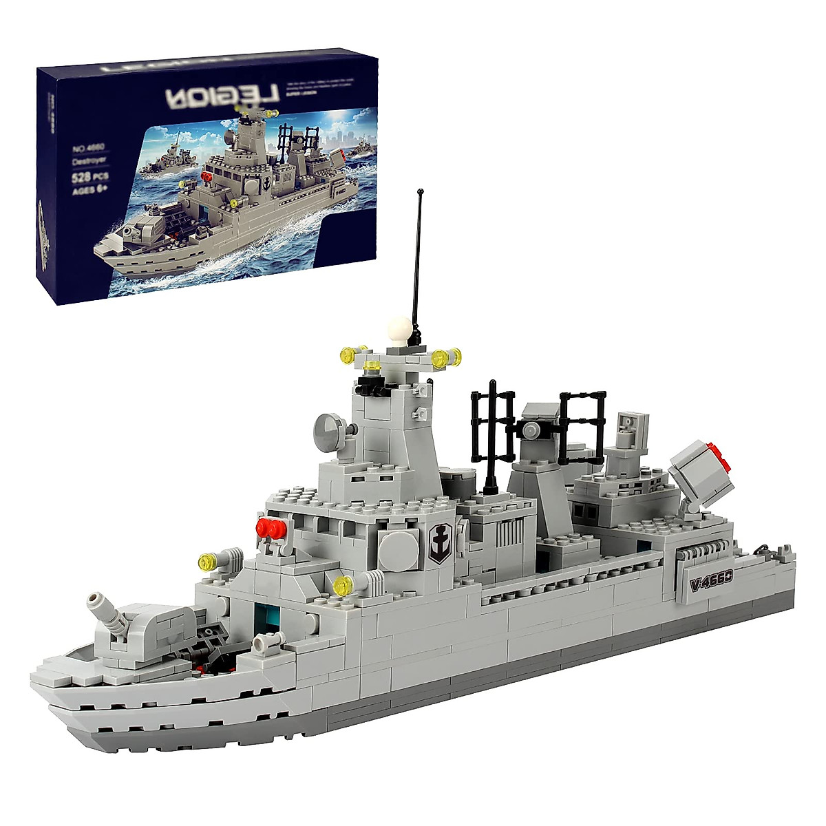 SUNHABI Boys Toys 10-12 Years Old Toys for Boys Age 8-10 7-8-9-10 Military Battleship Building Toys Compatible with Lego Sets for Boys 8-14 Gifts for 10+ Year Old Boys 10 Year Old Boy Gifts